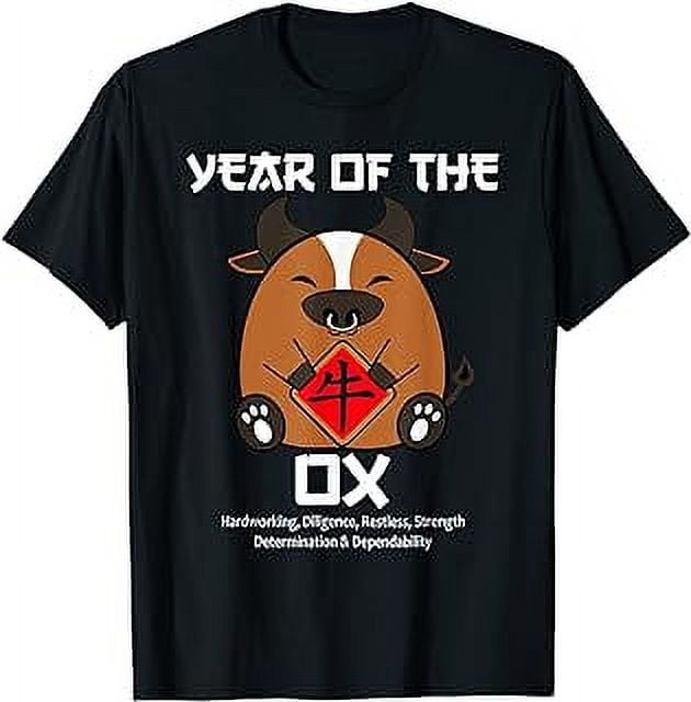 Year of ox fun chinese new year zodiacs lunars new year T-Shirt ...