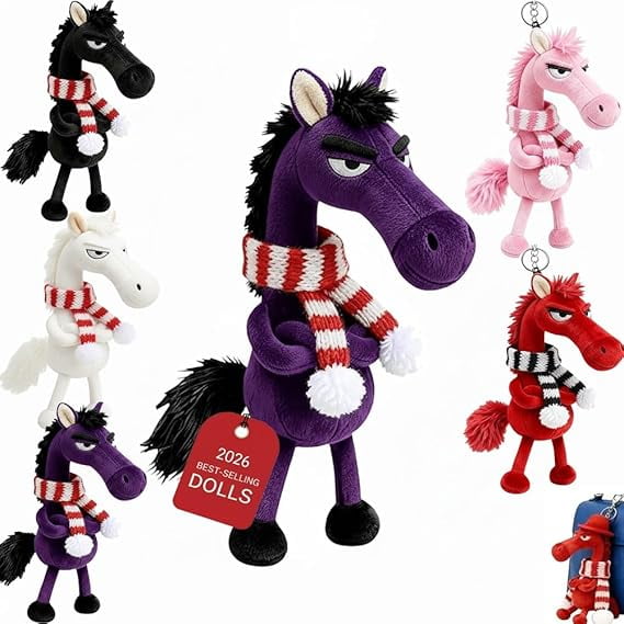 Year of the Horse Lucky Mascot 2026, New Year Good Luck Gift 2026 ...