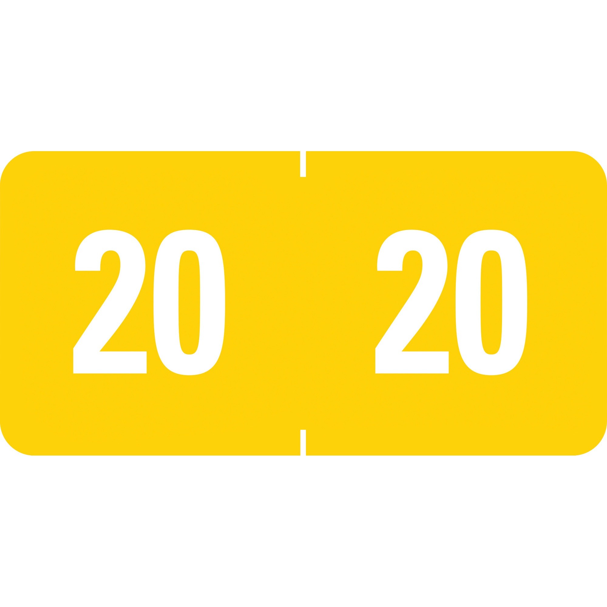 Yearly End Tab File Folder Labels, 20, 0.5 X 1, Yellow, 25/sheet, 10 ...