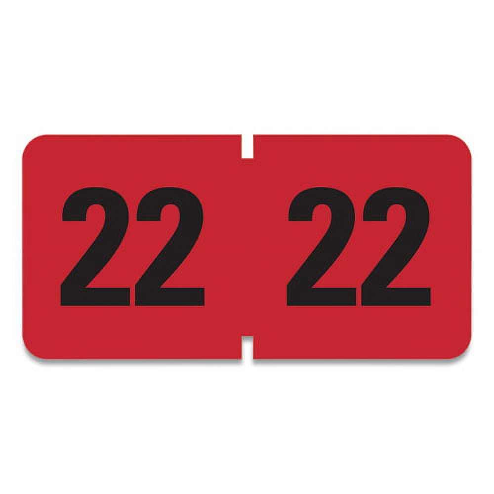 "Yearly End Tab File Folder Labels, 22, 0.75 X 1.5, Red, 500 Labels ...