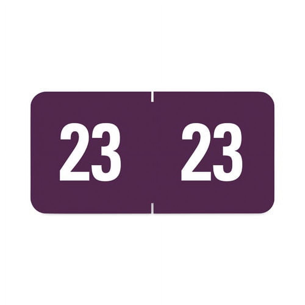 Yearly End Tab File Folder Labels, 23, 0.5 x 1, Purple, 25/Sheet, 10 ...