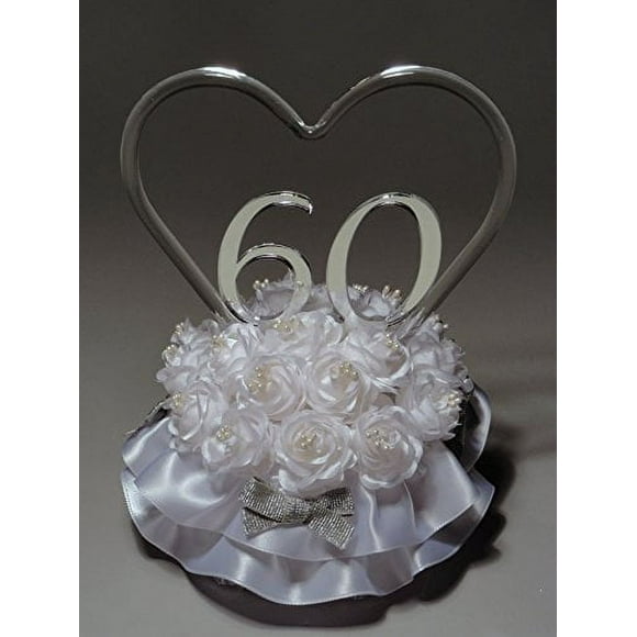 60th Wedding Anniversary Cake Topper