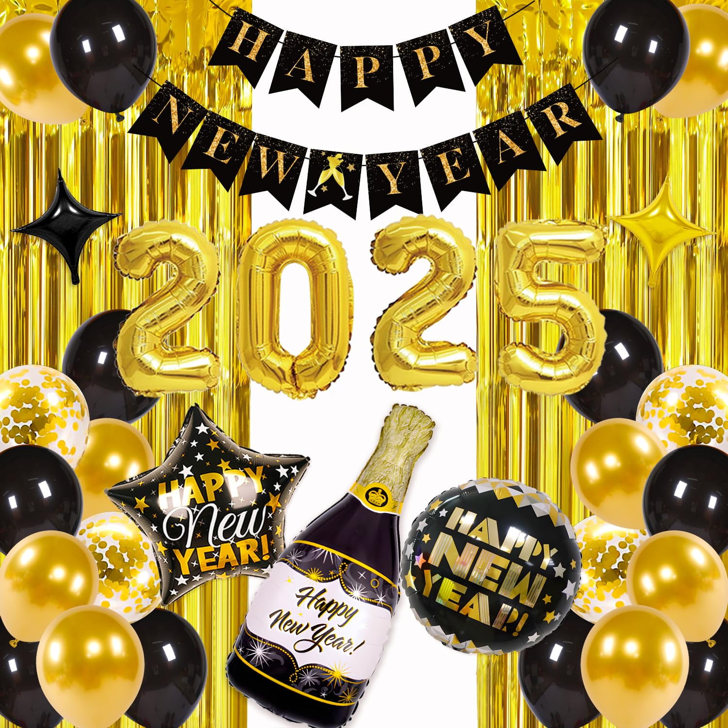 Years Eve Party MMF7 Supplies 2025 Kit, Happy Year Decorations 2025 ...