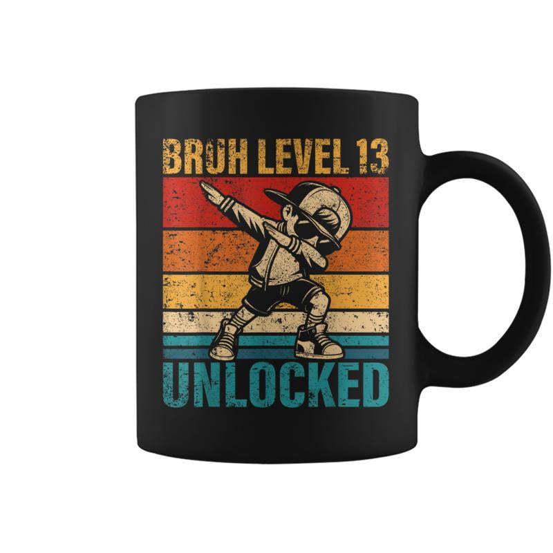 Years Old Birthday Dabbing Boy Bruh Level Unlocked Coffee Mugs ...