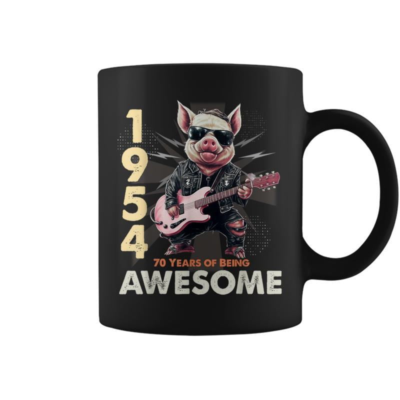 Years Old Pig Guitar 1954 Th Birthday Coffee Mu - Walmart.com