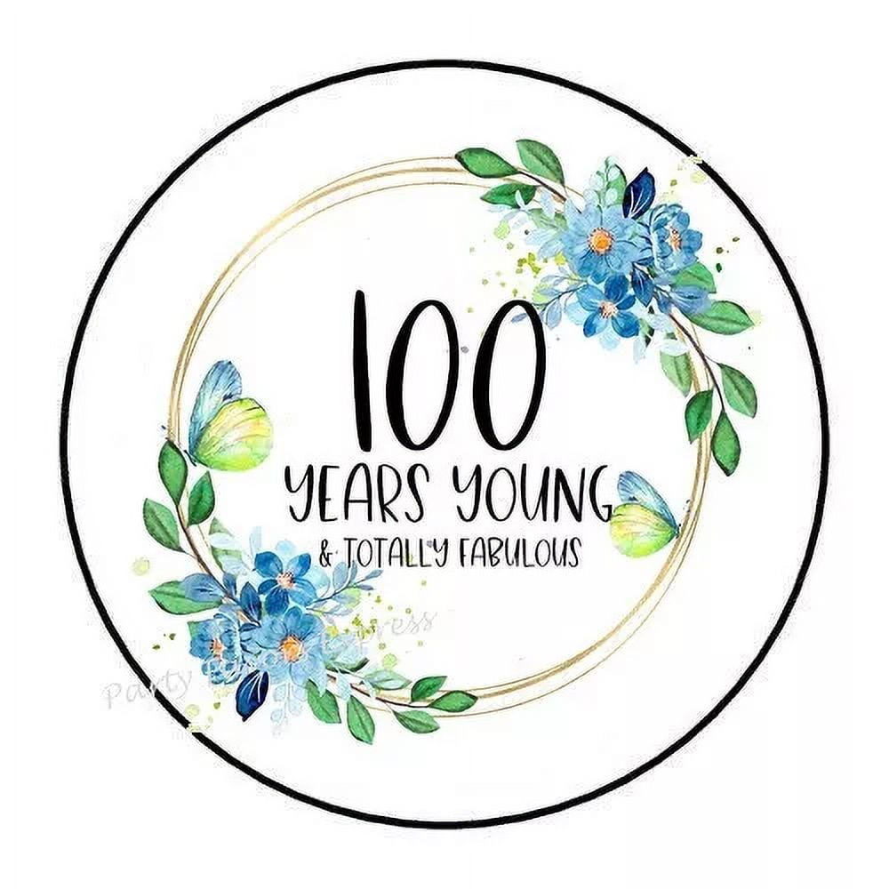 Years Young And Totally Fabulous Sticker Party Favors Sticker Envelope ...