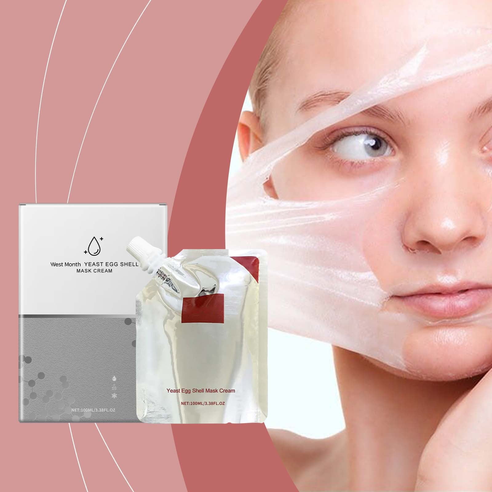 Yeast Egghell Tearing Facial Mask Peel Off Self Care Sheet Mask for All ...