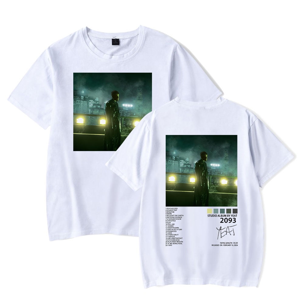 Yeat Rapper T-Shirts 2093 Album concert 2024 Tour Merch For Fan Crewneck Unisex Trend Casual ...