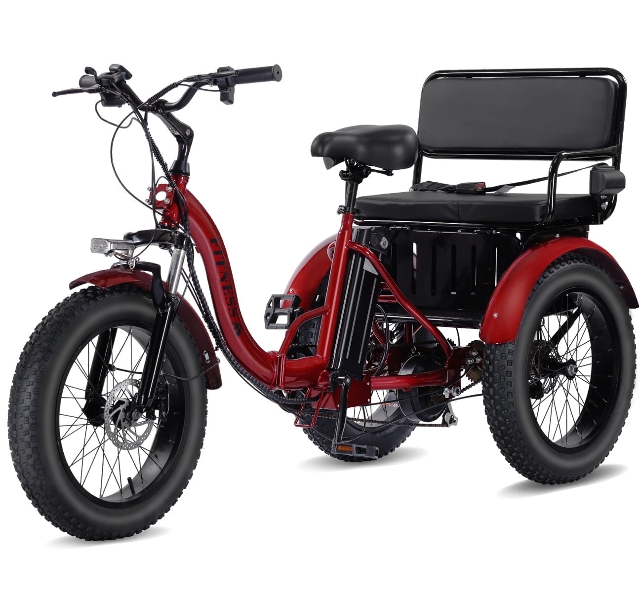 Yebei Two Seater Electric Tricycle 7 Speed 3 Wheel Electric Bicycle with 48V 15Ah Lithium ...
