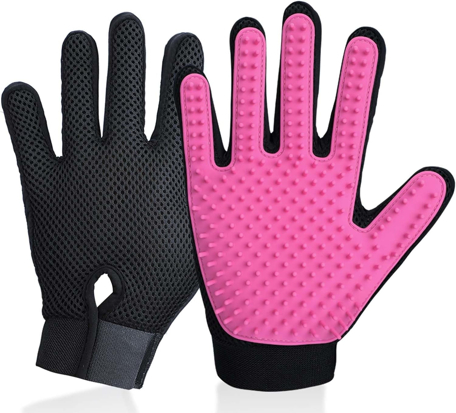 Yeblues Pet Grooming Gloves, 1 Pair, High-Density Silicone Tips ...