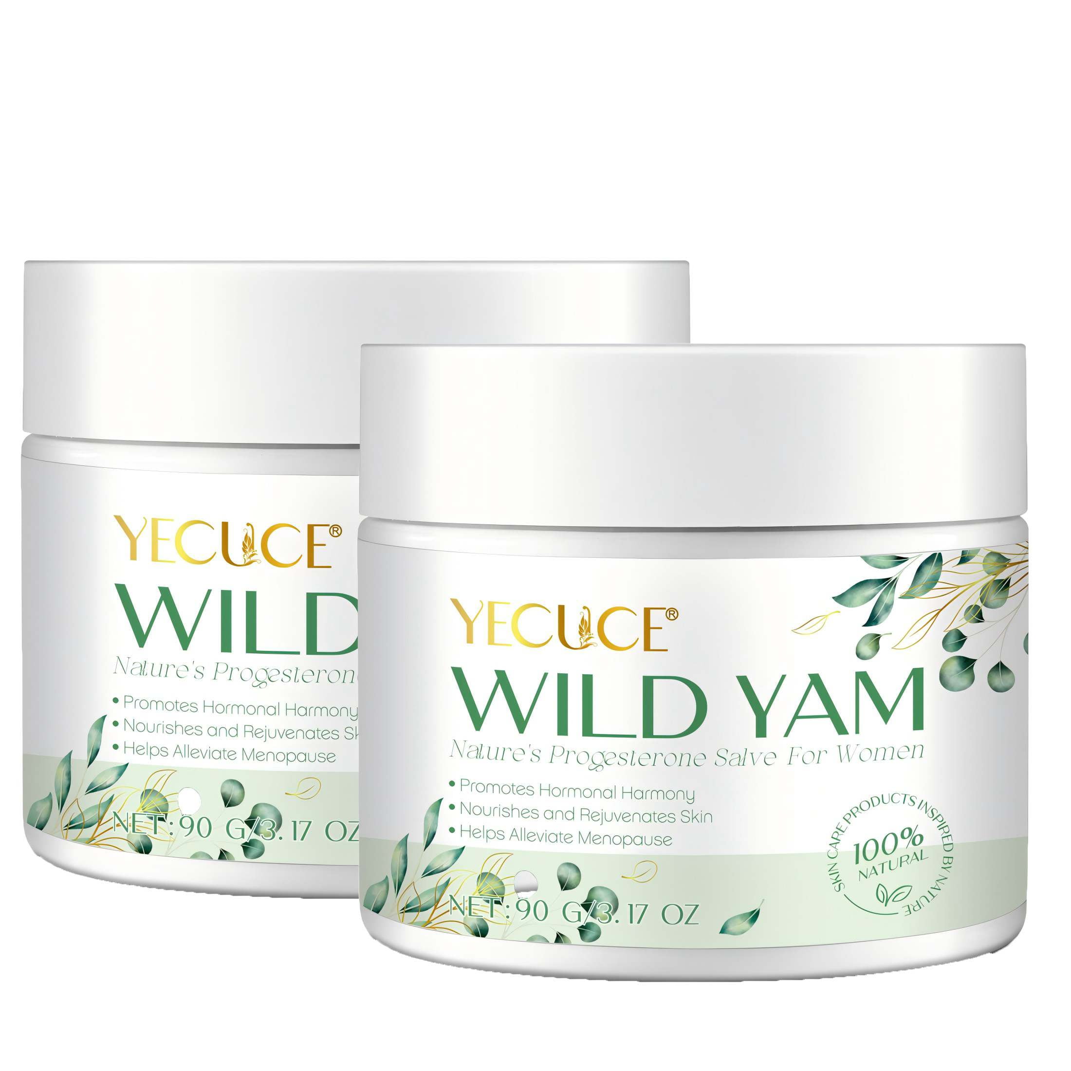 Yecuce 2-Pack Wild Yam Cream,All Natural Moisturization, Rich in ...