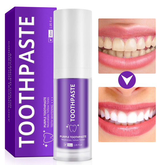 Yecuce Purple Toothpaste for Teeth Whitening, Tooth Stain Removal for ...