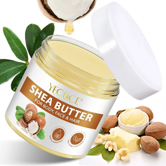 Yecuce Shea Butter Formula Body Balm, 100% Pure & Natural,Moisturizer ...