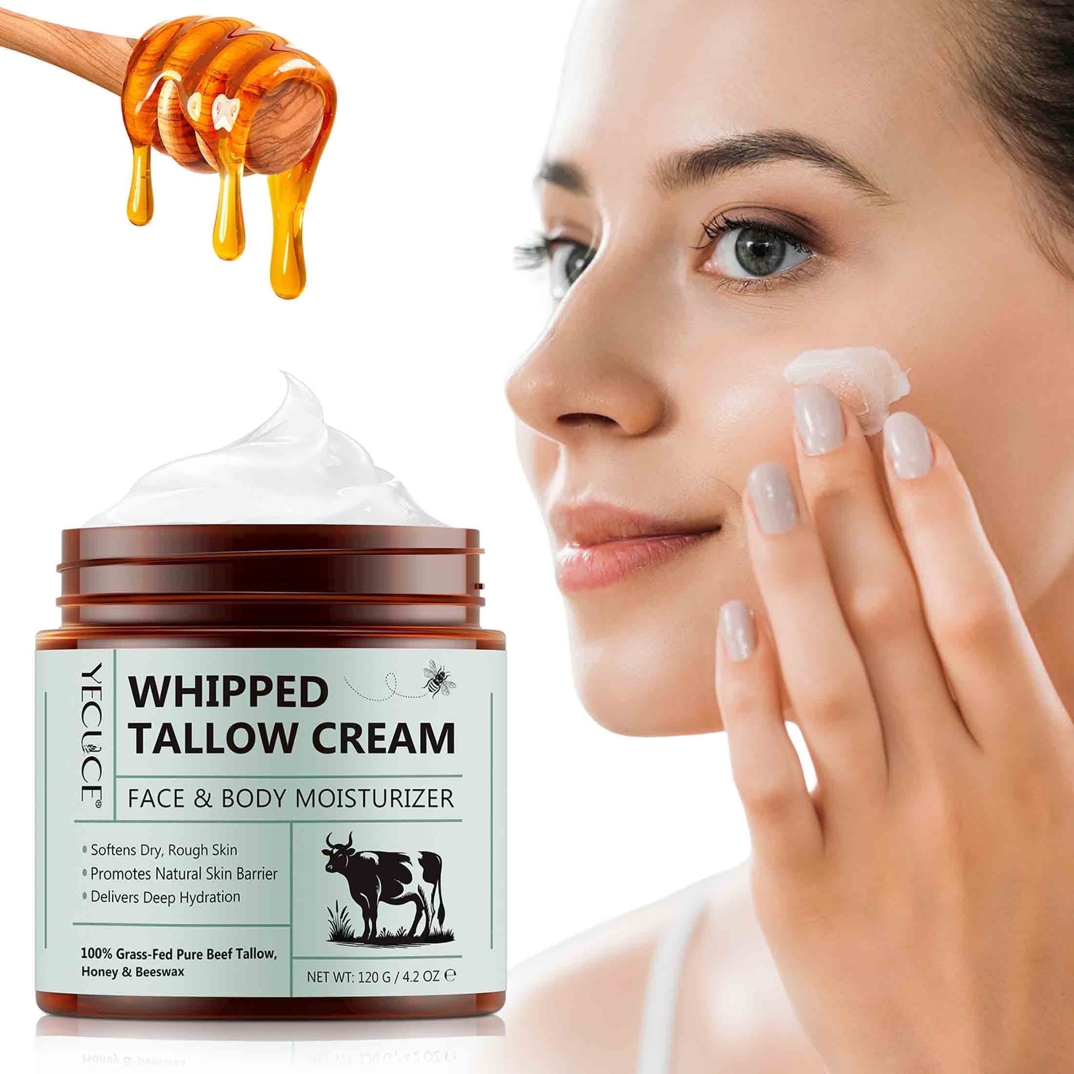 Yecuce Whipped Tallow Balm, Beef Tallow Cream for Skin Care, Face and ...