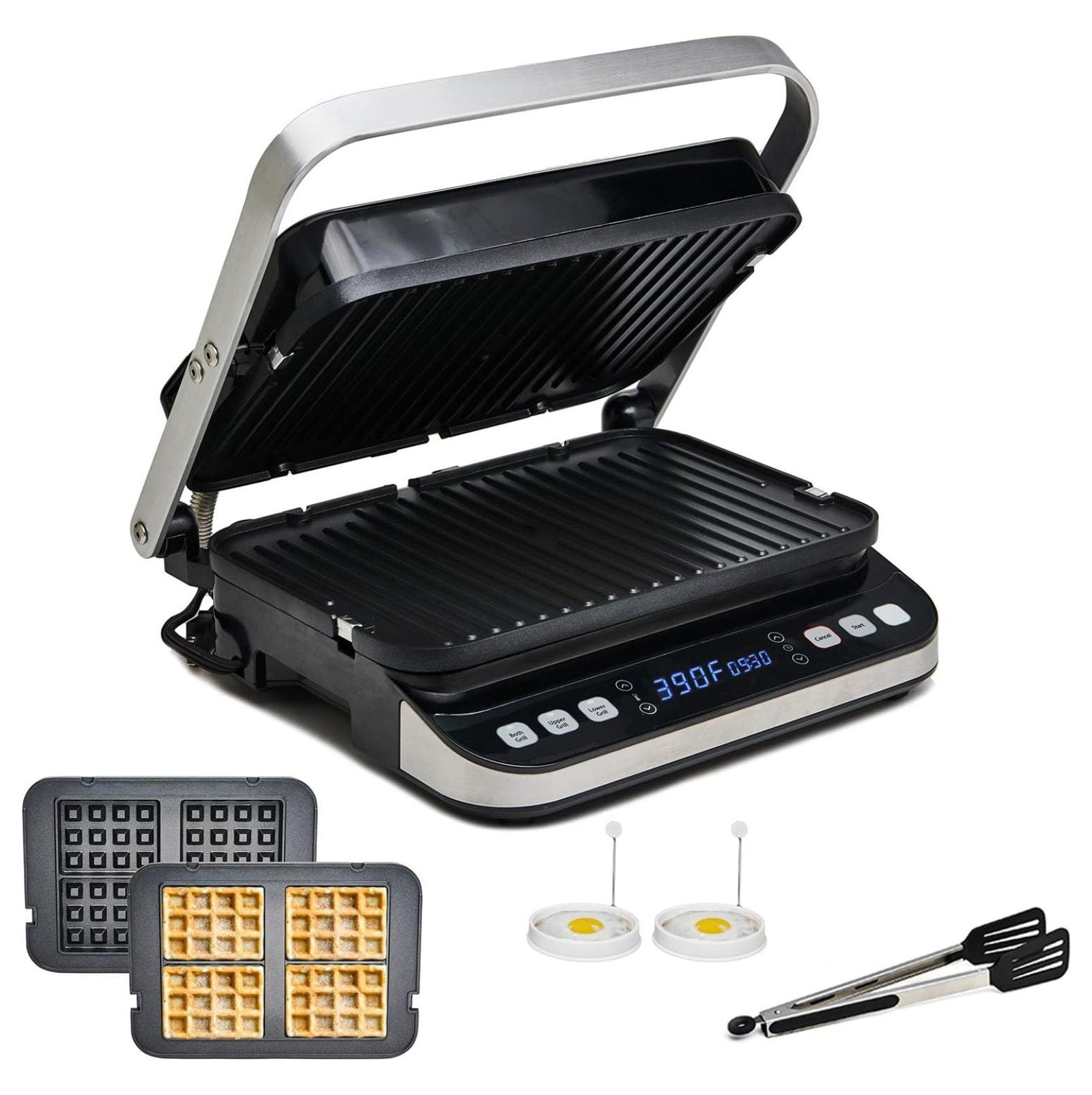 Yedi Total Package 6-in-1 Digital Indoor Grill, Waffle Maker, Panini ...