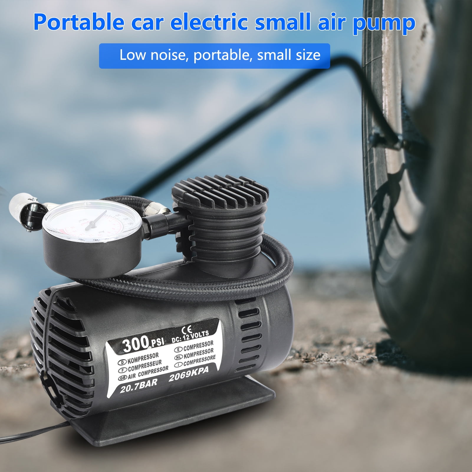 Yedigre 12V Less Than 300PSI Low Noise High Efficiency Air Compressor ...