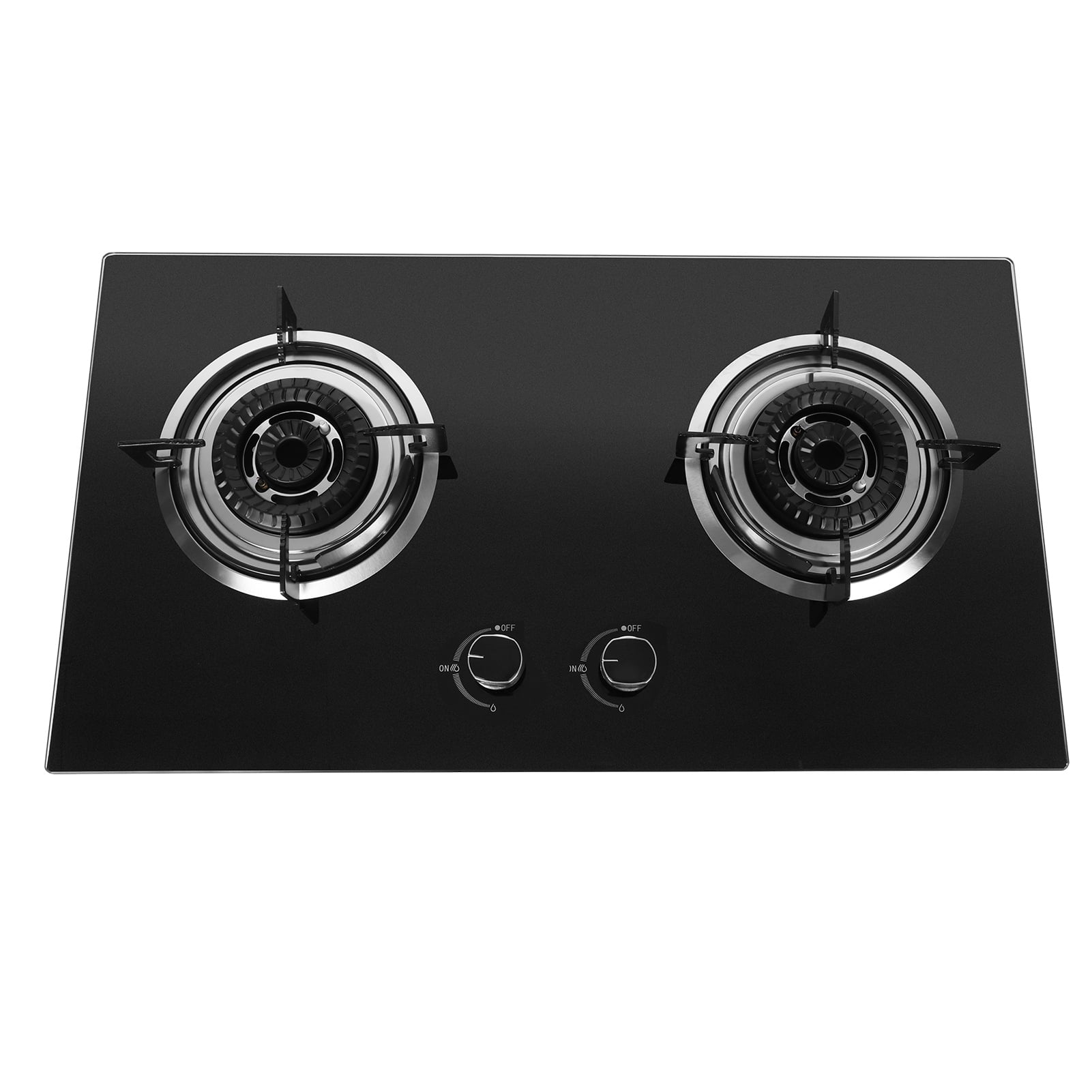 Yedigre 2 Burner Gas Stove, 2 Burner Propane Gas Cooktop, LPG Dual Fuel ...