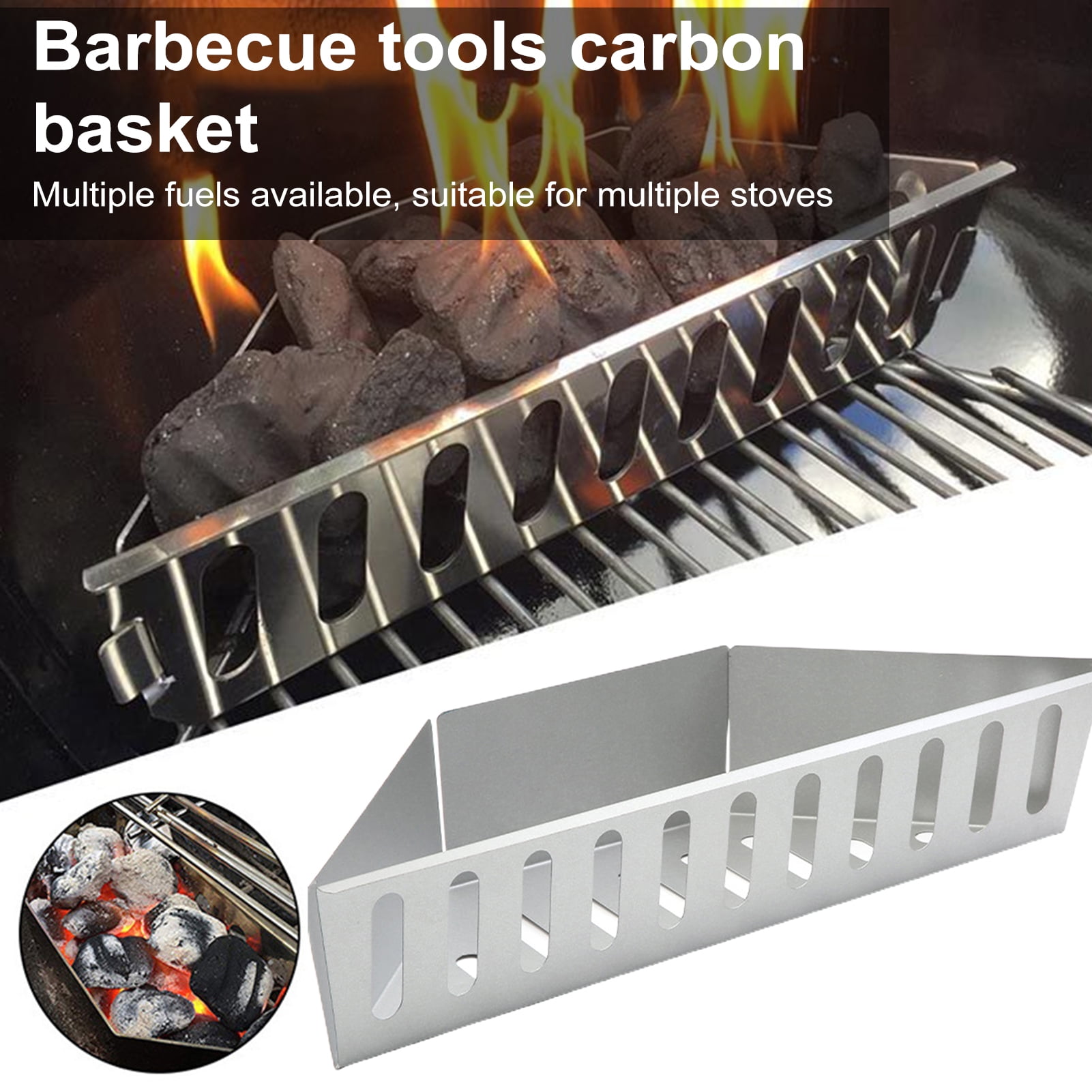 Yedigre 2 Pcs Stainless Steel Charcoal Basket Holder for Grilling ...