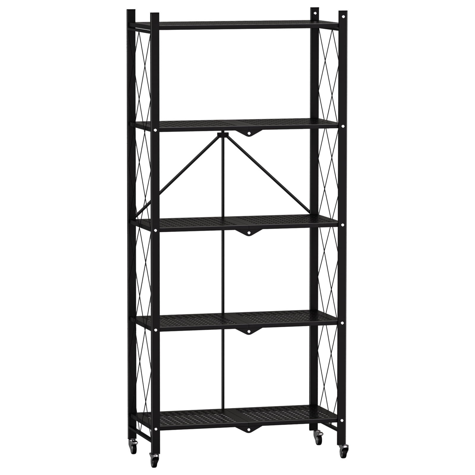 Yedigre 3/4/5 Tiers Foldable Storage Shelves, Expandable Folding ...