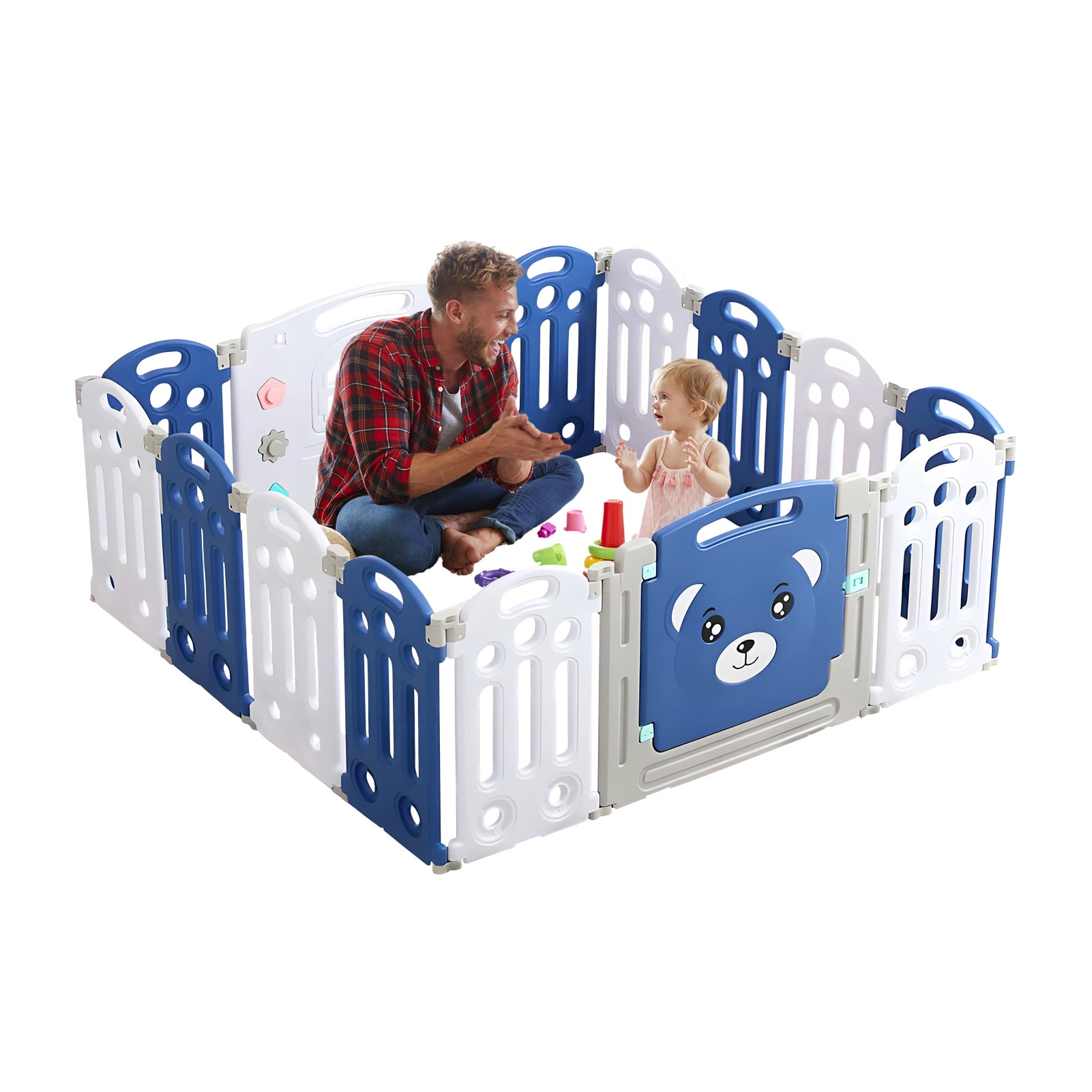 Yedigre Baby Playpen, Foldable Baby Playpen, 22 Sq Ft of Play Pen ...