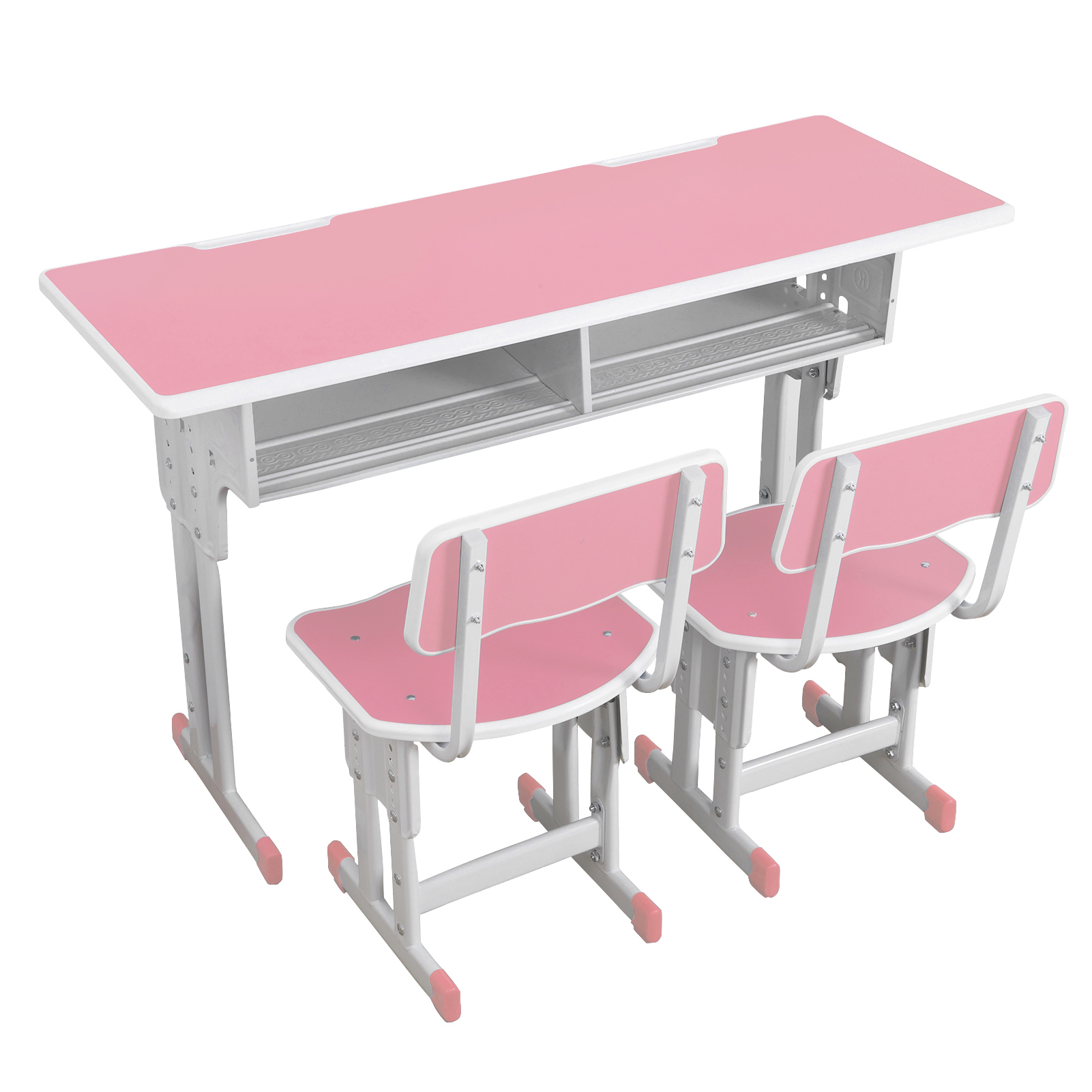 Yedigre Children Double Seat Study Table with 5 Gear Height Adjustment ...