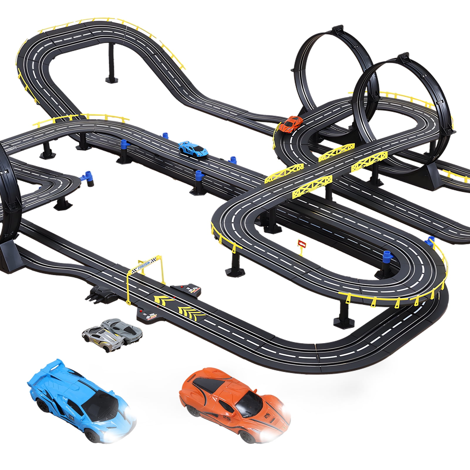 Yedigre Electric Slot Car Race Track Set for Kids, Electric Remote ...