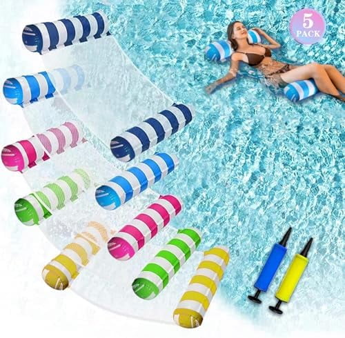 Yedobee 5 Pack Upgrated XL Water Pool Floats, 4-in-1 (Hammock, Saddle ...