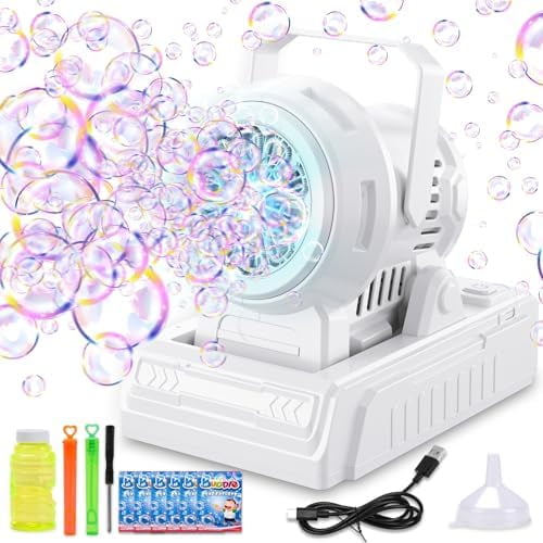 Yedobee Automatic Bubble Machine 10 Holes Bubble Blower,Plug in or ...