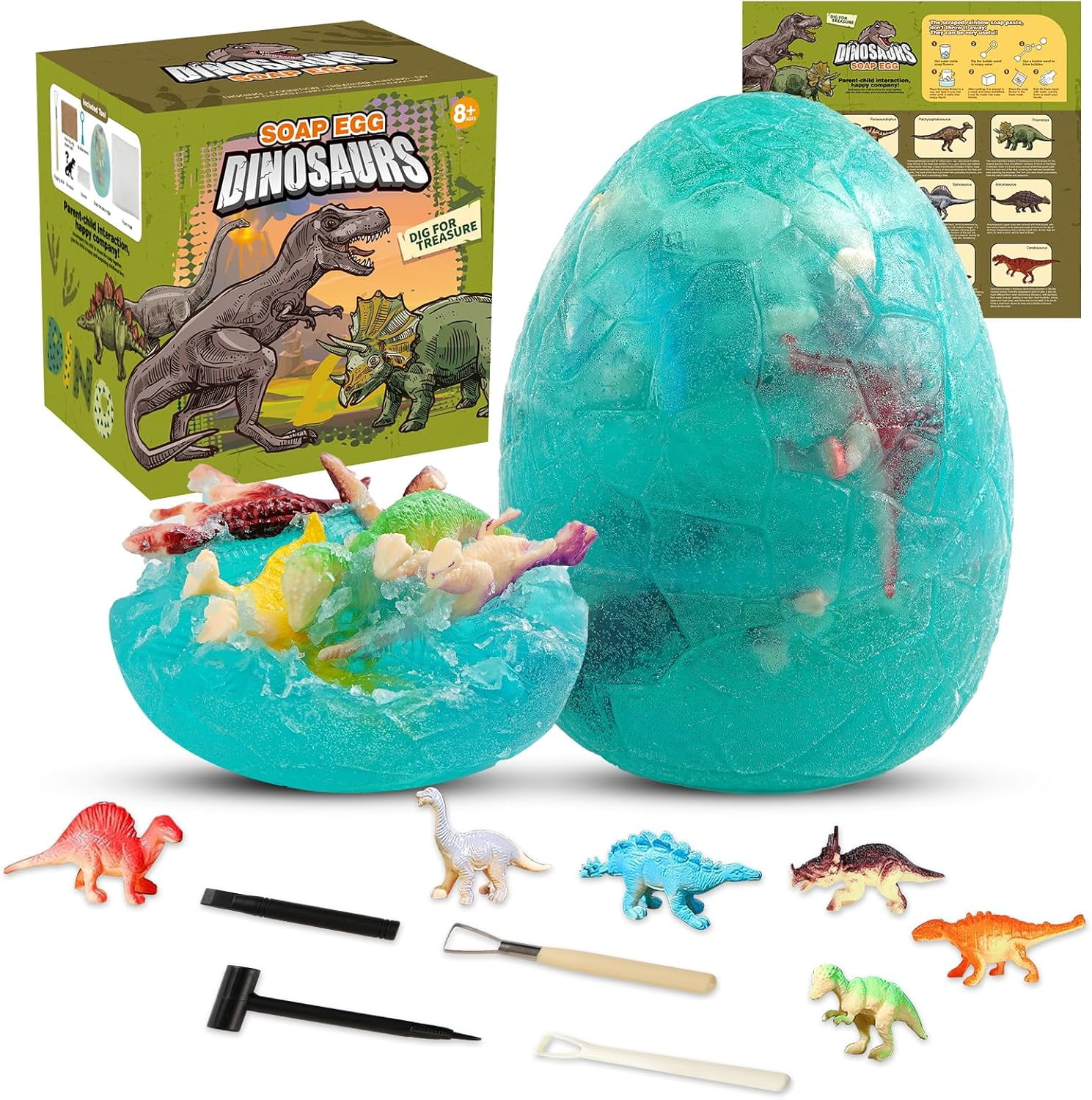 Yedobee Dinosaur Eggs Excavation Dig Kit - Dinosaur Fossil Kit for Kids ...
