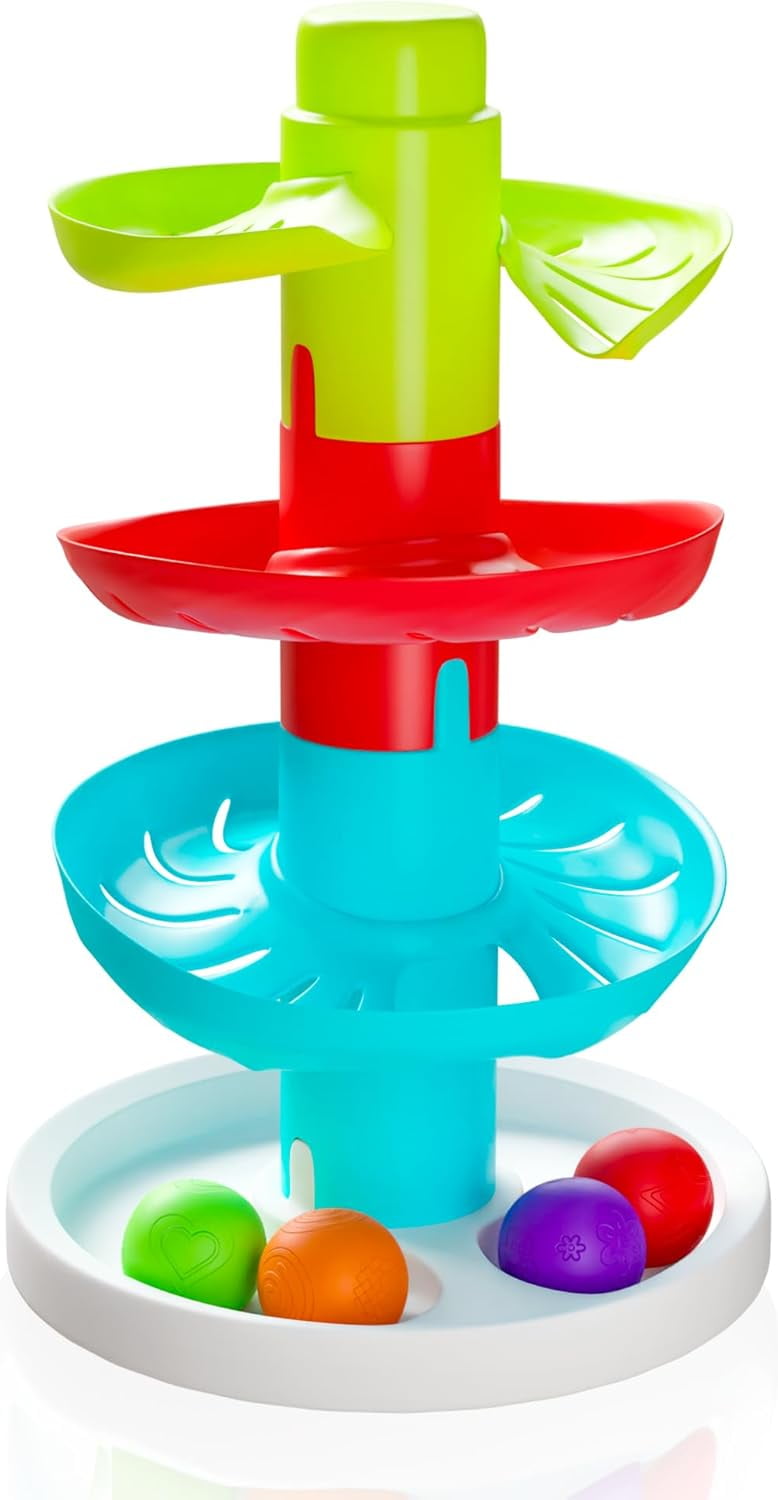 Yedobee Rainbow Ball Drop Tower: Baby Toys for Toddlers Includes 4 ...