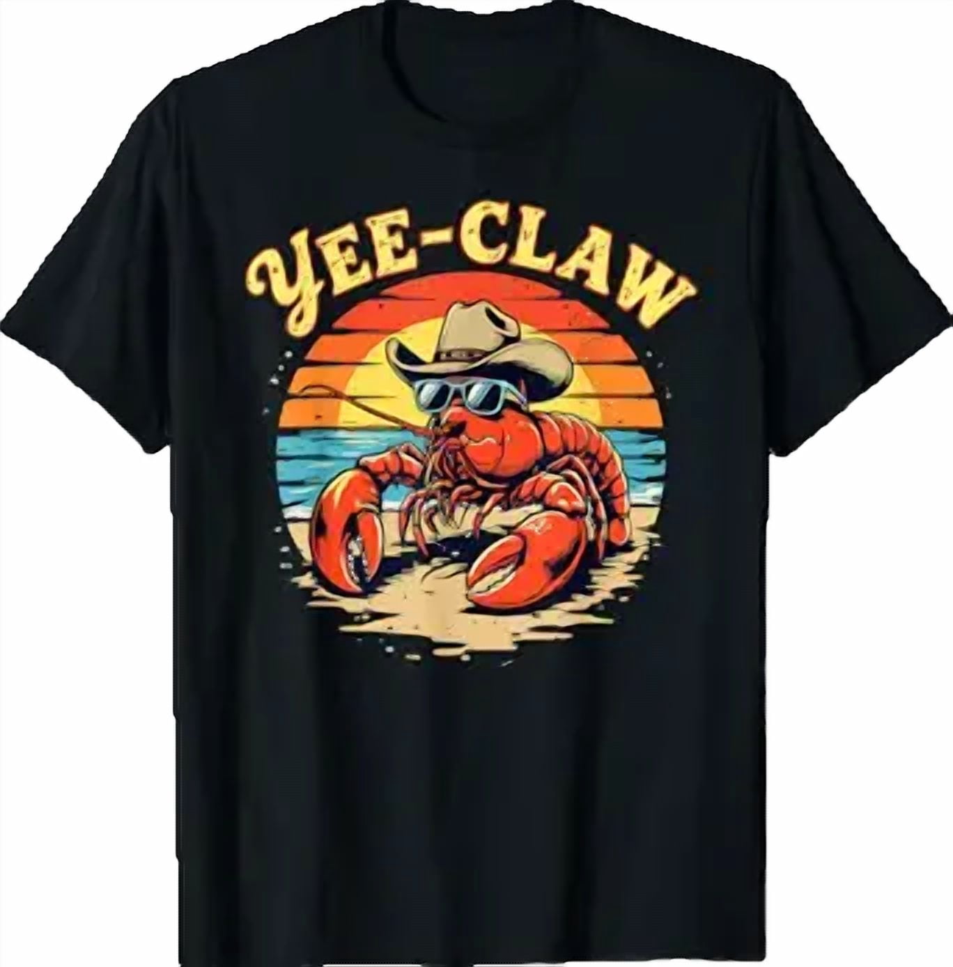 Yee Claw Cowboy Lobster T-Shirt - Walmart.com
