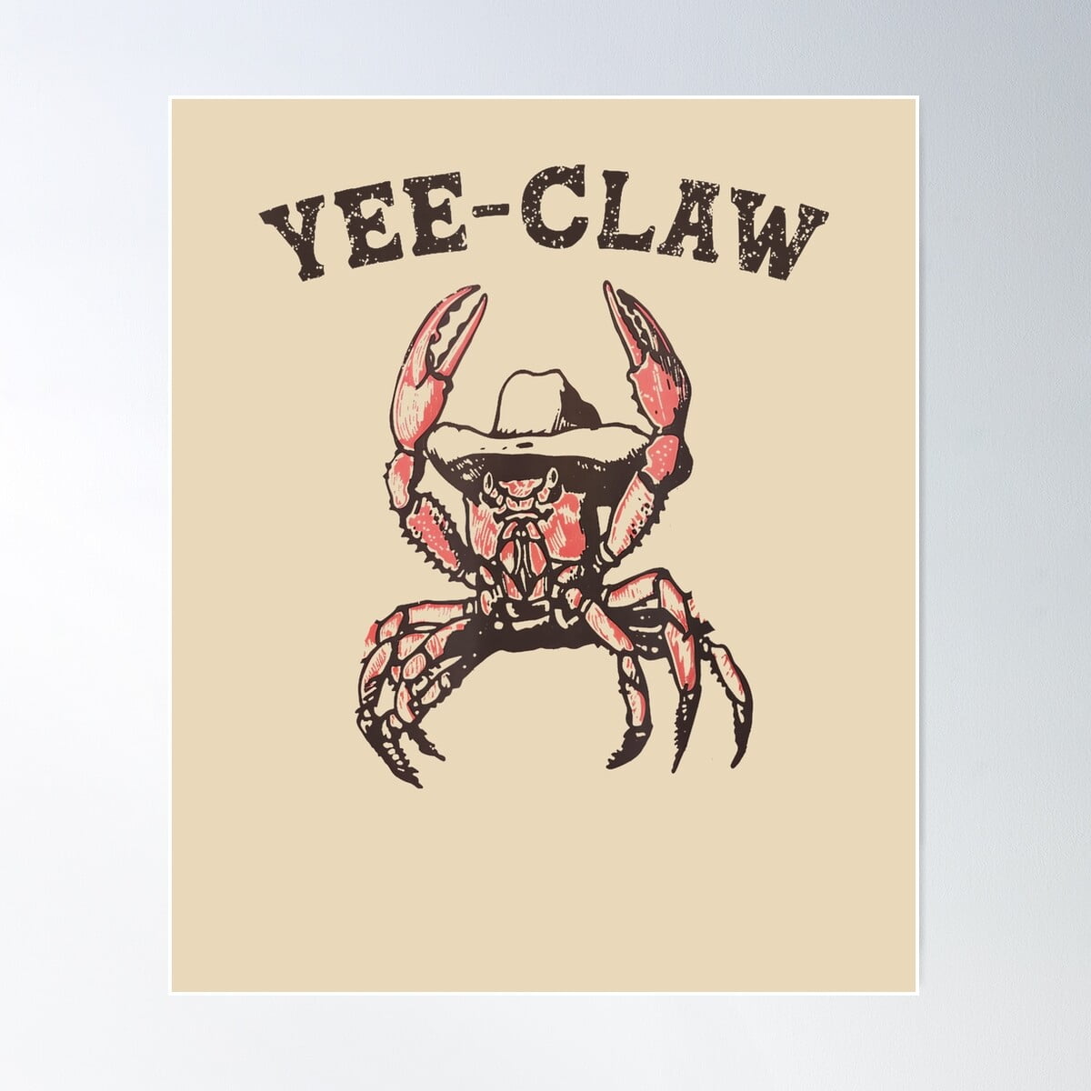 Yee Claw Crab Poster Wall Art, Modern Wall Decor For Living Room ...