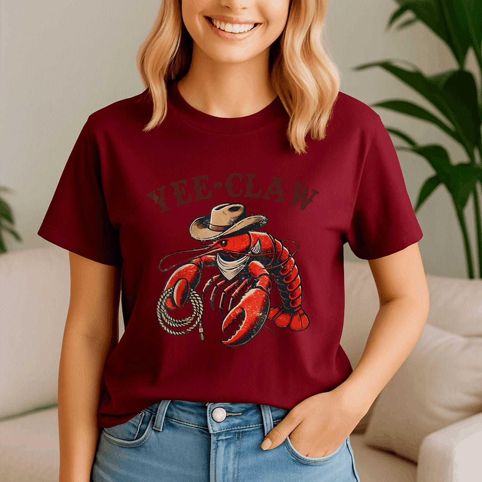 Yee Claw Yee Haw Crab Shirt, Cowboy Crawfish Meme Shirt, Funny Crawfish ...