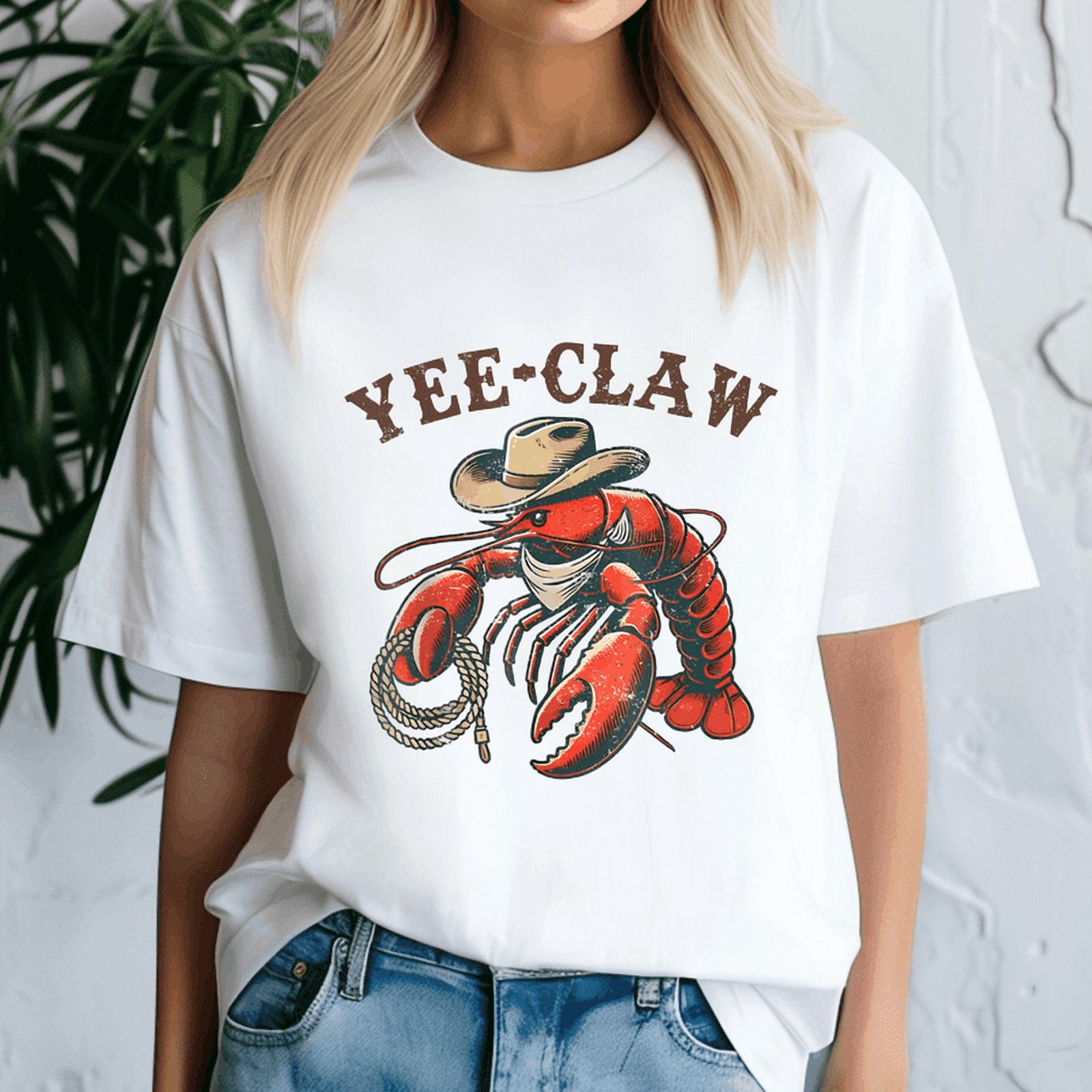 Yee Claw Yee Haw Crab Shirt, Cowboy Crawfish Meme Shirt, Funny Crawfish Tee, Summer Tee ...