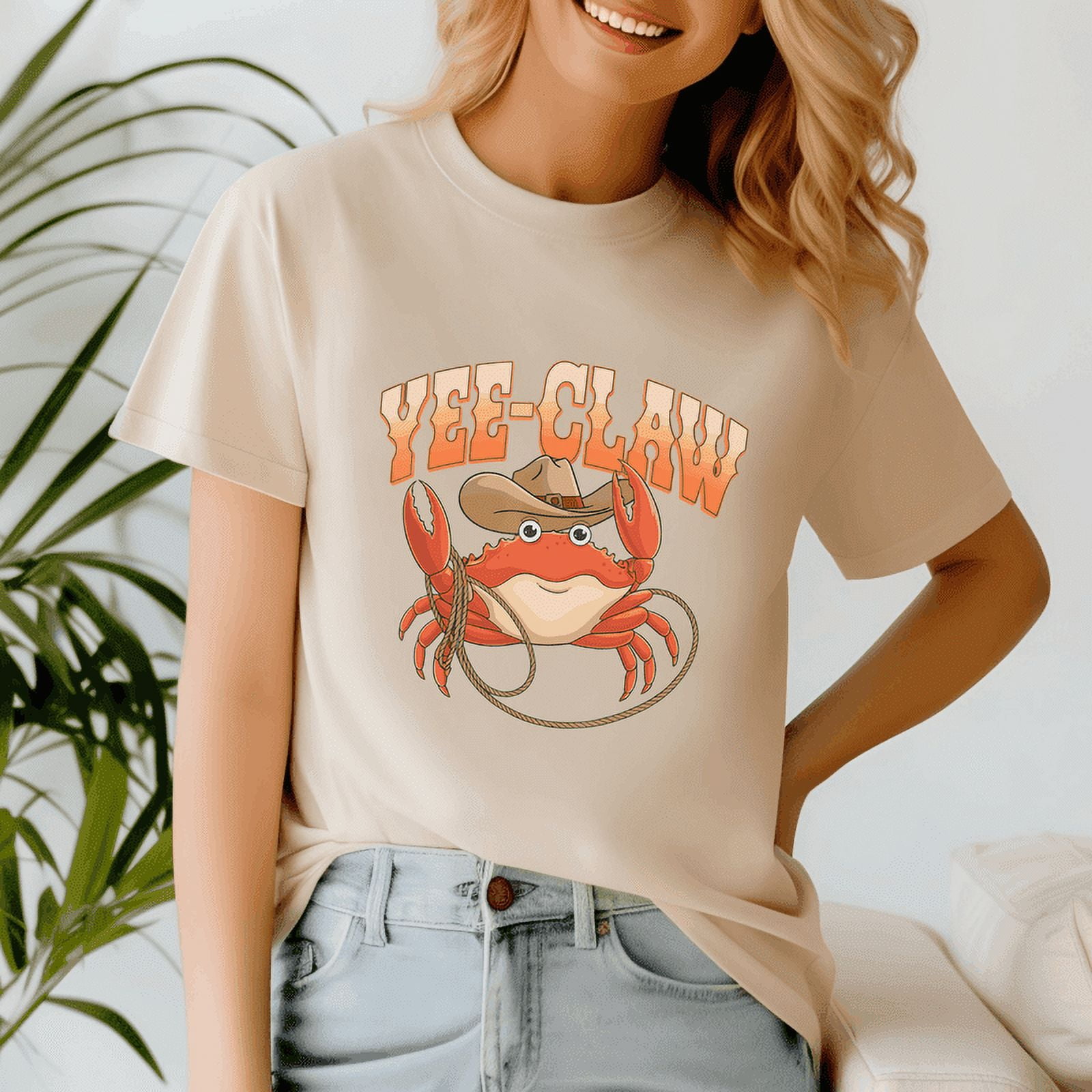 Yee Claw Yee Haw Crab Shirt, Cowboy Crawfish Meme Shirt, Funny Crawfish Tee, Summer Tee ...