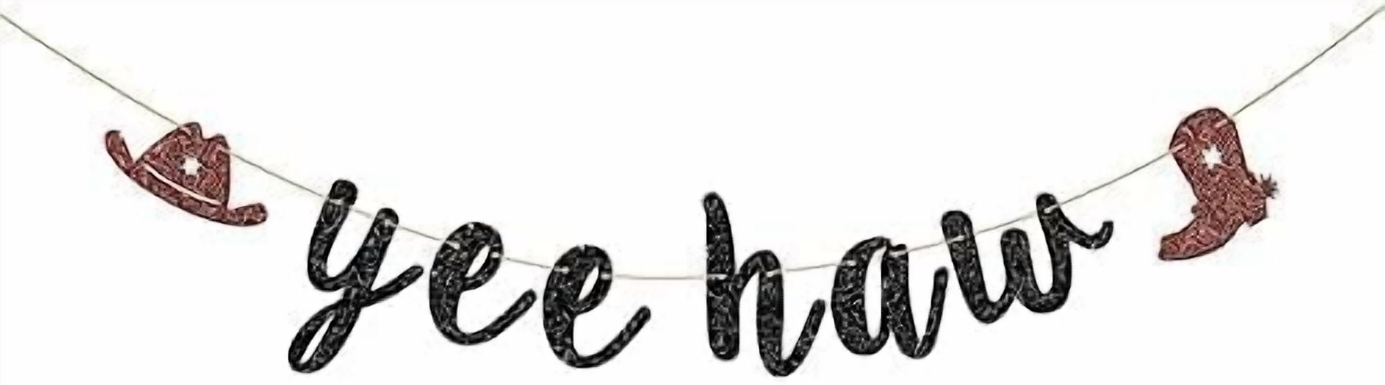 Yee Haw Banner, Wild West Cowboy Cowgirl Party Decorations, Fiesta ...