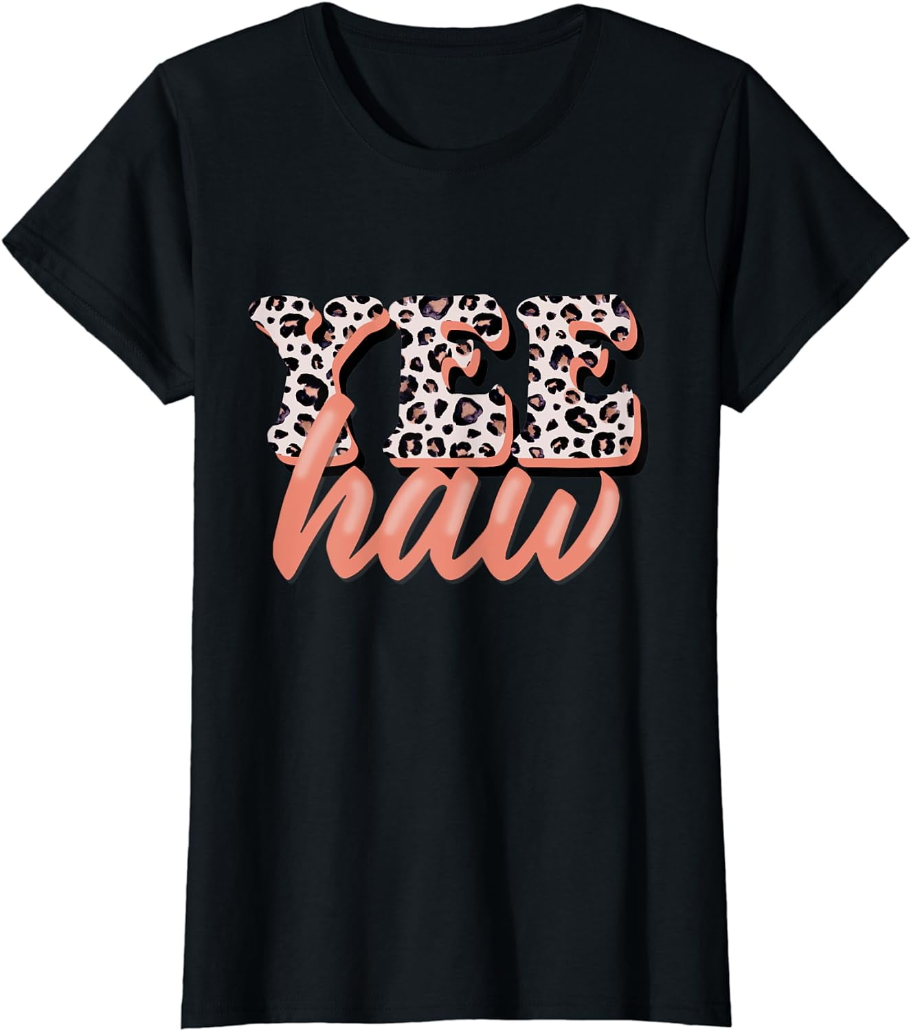Yee Haw Howdy Rodeo Country Leopard Yeehaw Southern Cowgirl T-Shirt ...