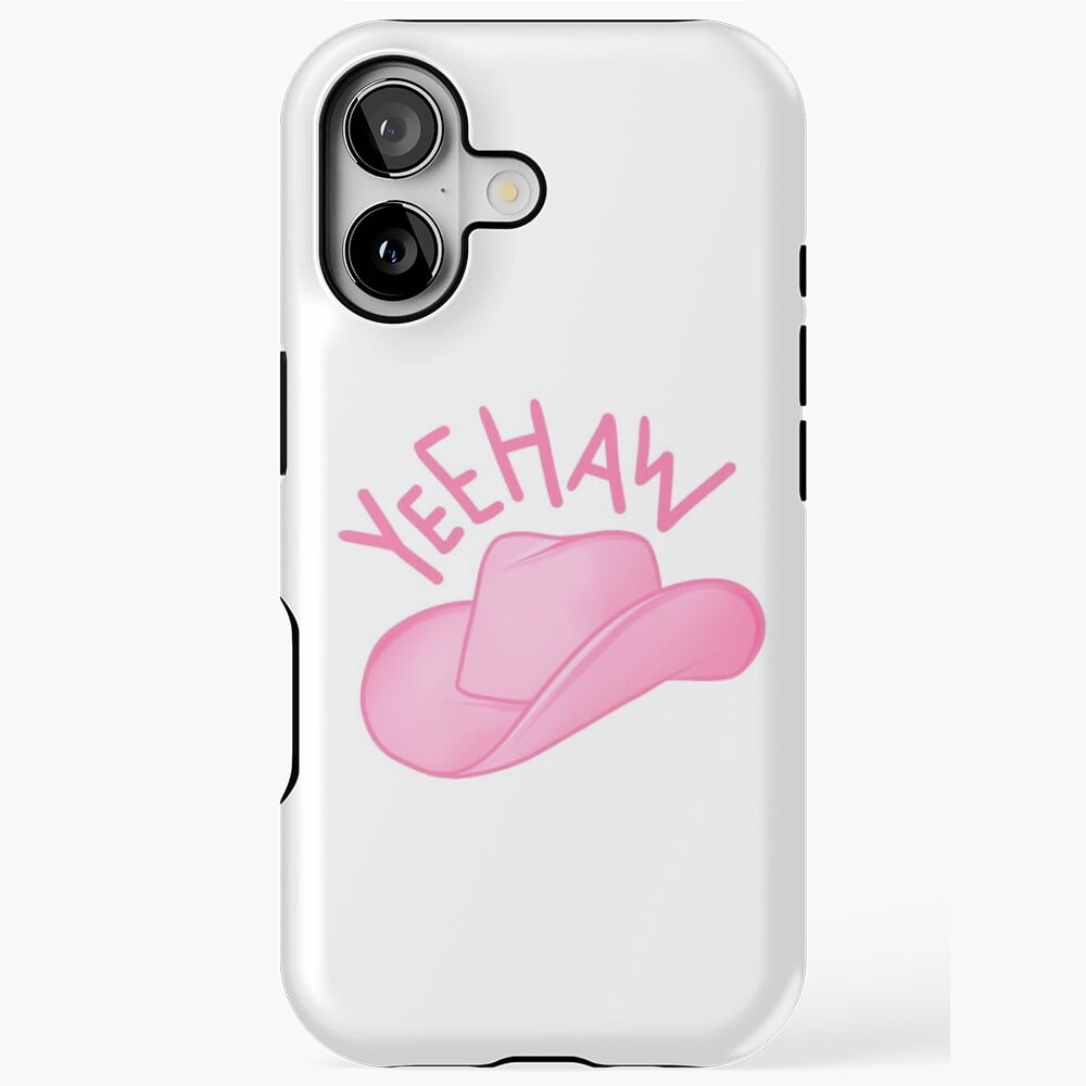 Yee Haw Pastel Pink Cowboy Hat Cute Cartoon Illustration for 17/15/14 ...