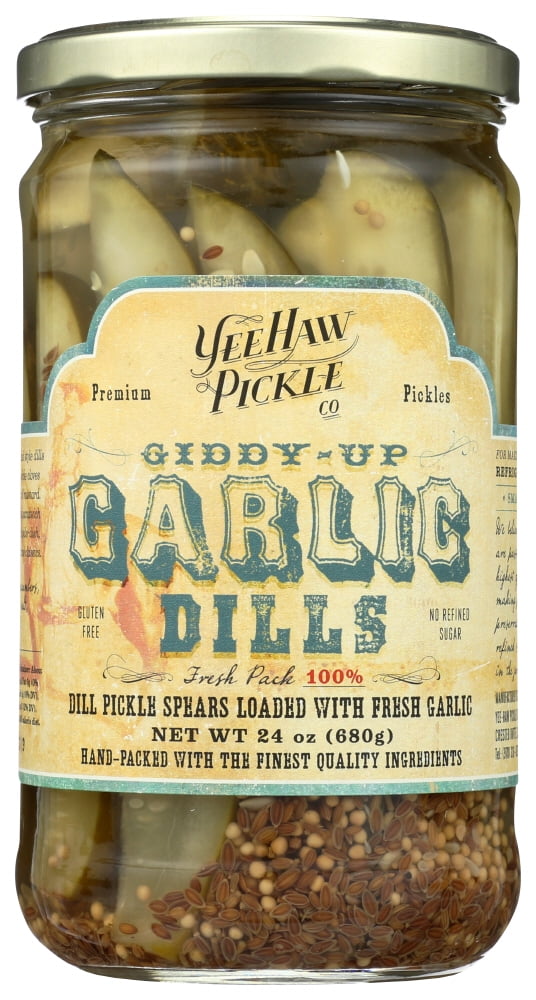 Yee-Haw Pickle Company Giddy Up Garlic Dill Pickles, 24 Oz - Walmart.com