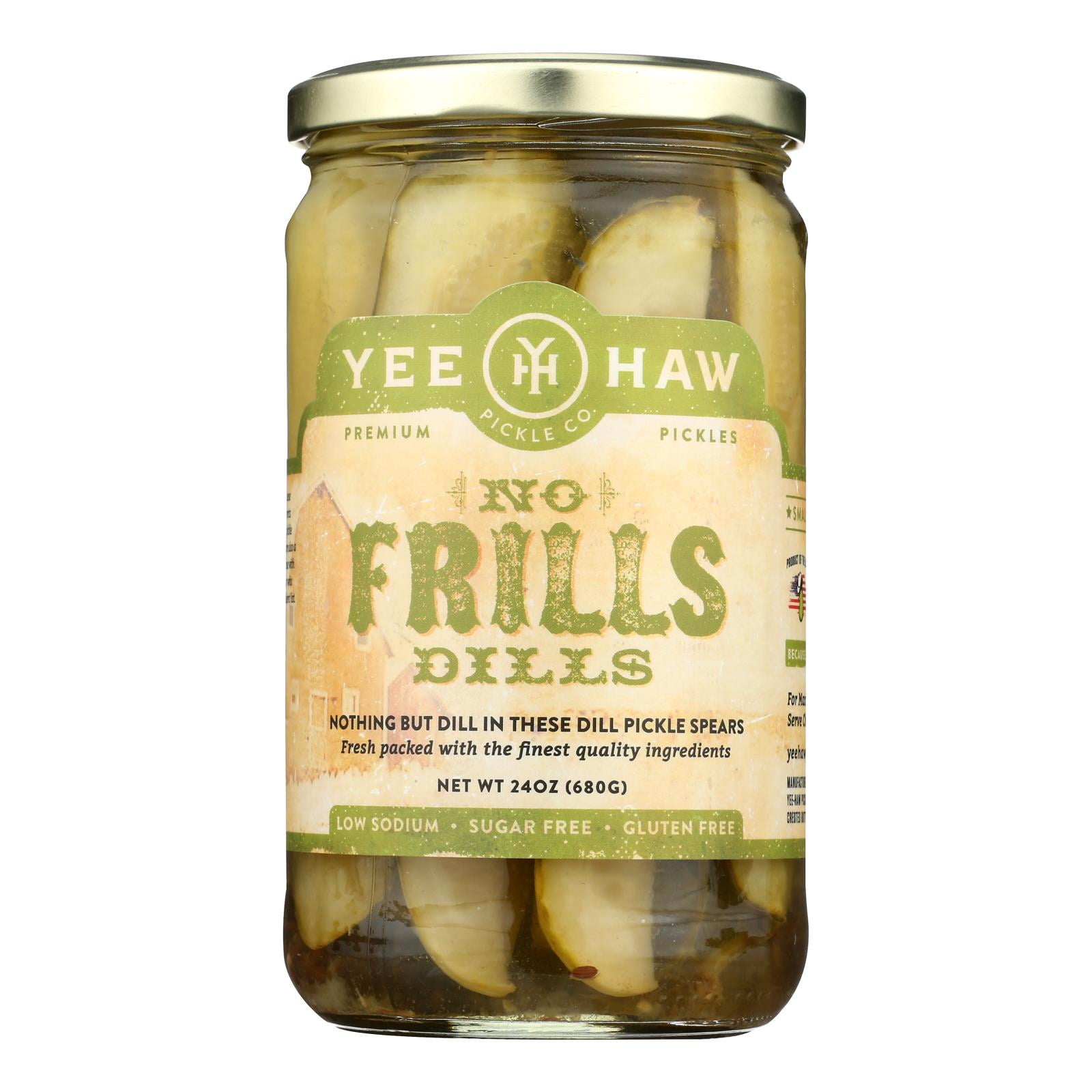Yee-Haw Pickle Dills Pickle No Frills, 24 Oz. - Walmart.com