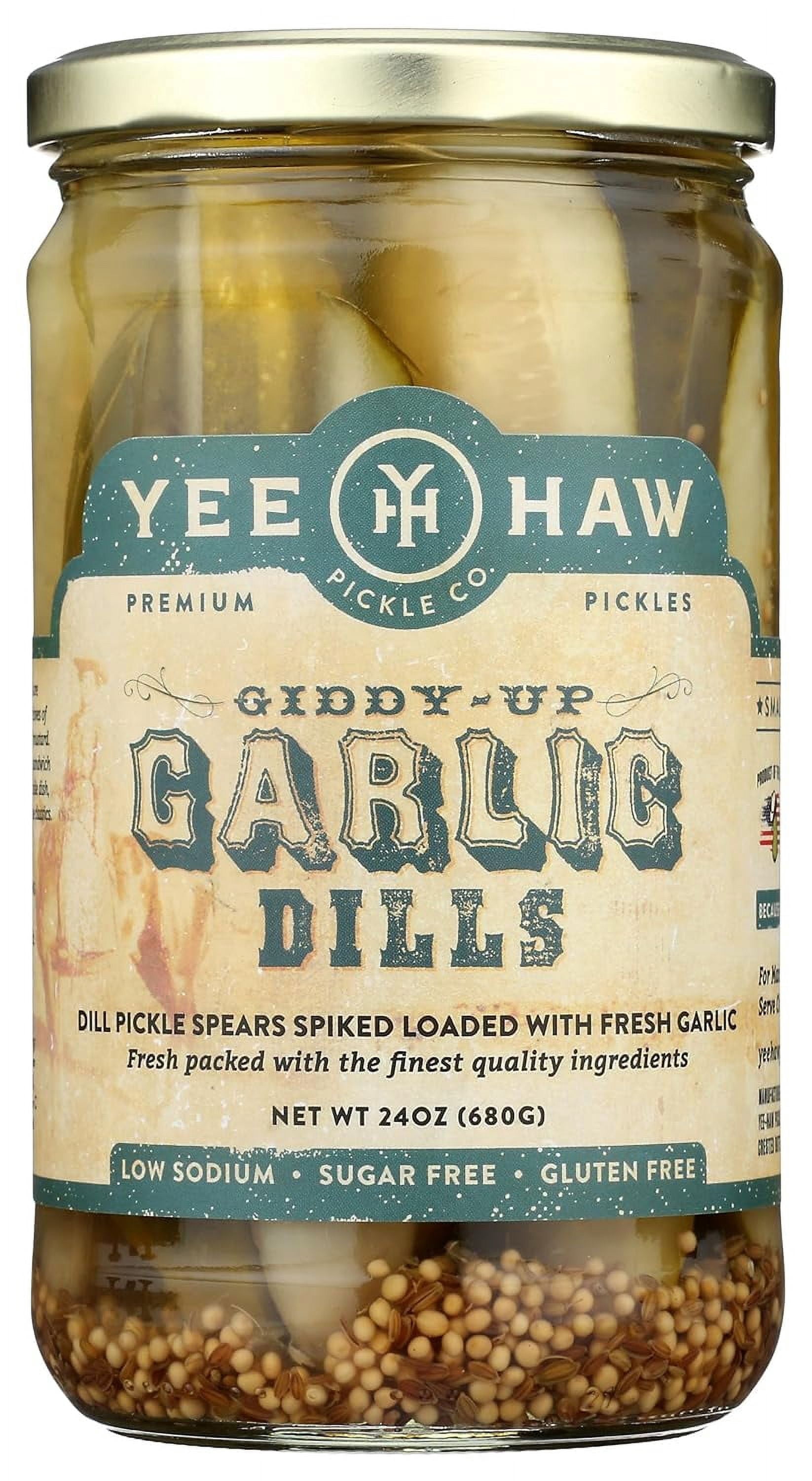 YeeHaw Pickle Co. Giddy-Up Garlic Dills Premium Pickles -- 24 oz Pack ...