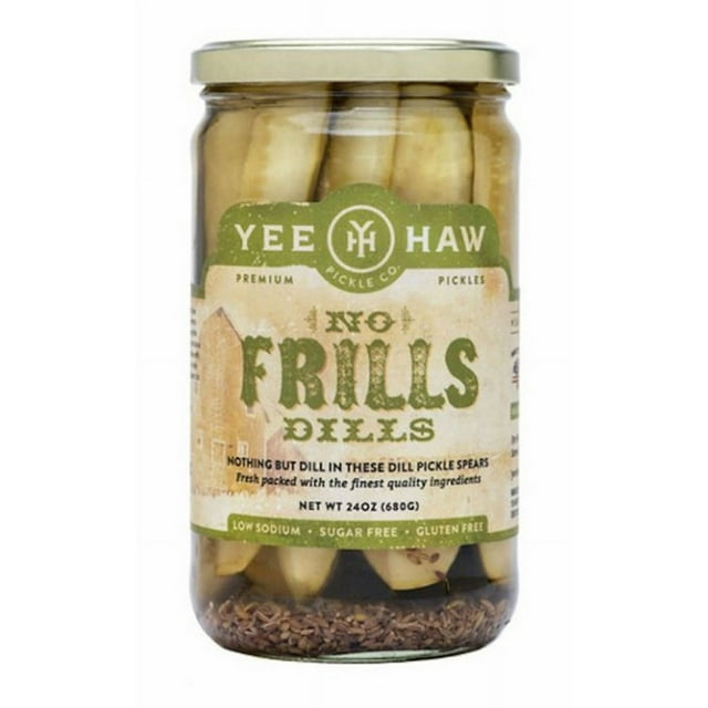 YeeHaw Pickle Company 400 No Frills Dills, Dill Pickle Spears 24 oz ...