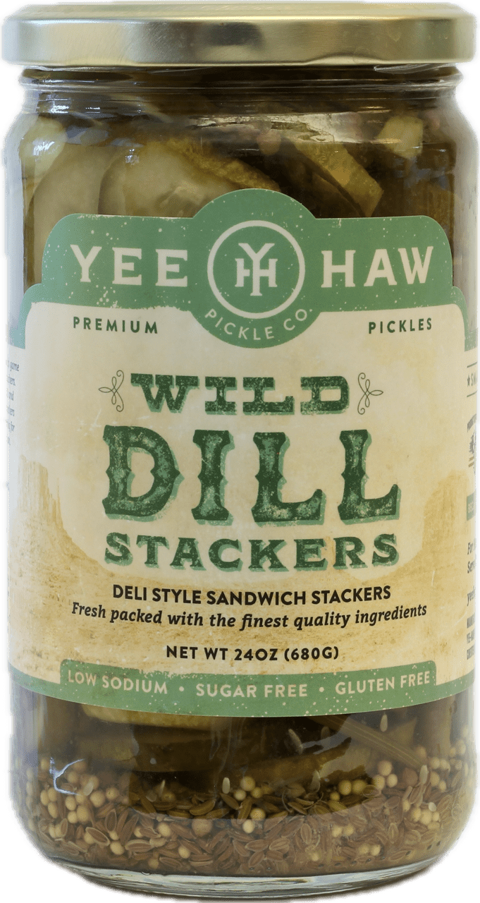 YeeHaw Wild Dill Pickle Stackers, 24 Oz Jar, 28 g per Serving - Walmart.com
