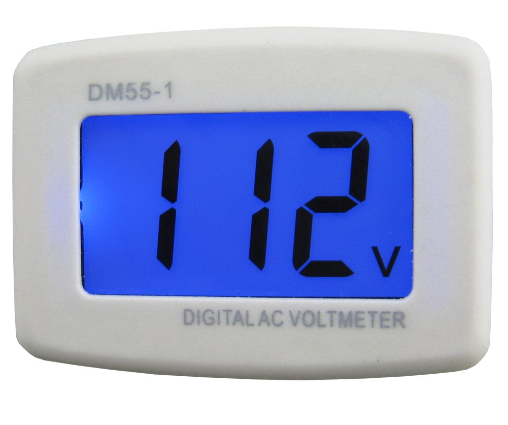 Yeeco Flat Plug AC 80-199V LCD Digital Voltmeter Voltage Panel Power ...