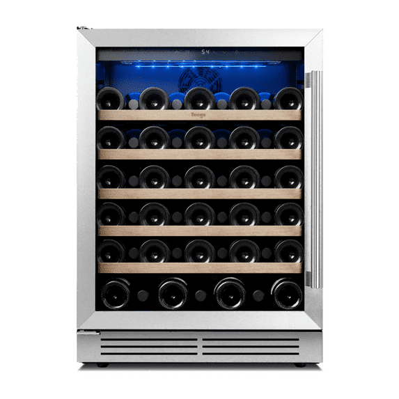 Yeego 24 inch Wine Cooler, 5.12 cu.ft. Left Opening Wine Refrigerator ...