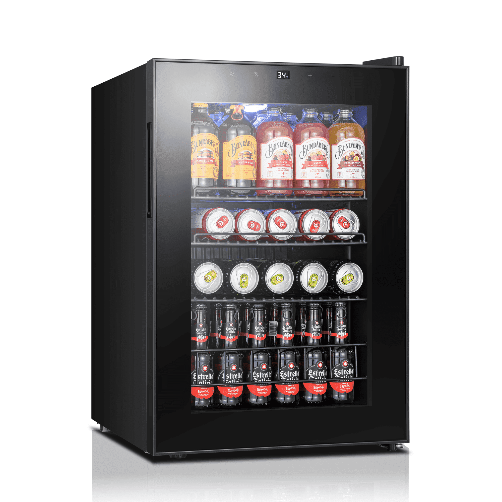 Yeego Beverage Refrigerator 85 Cans Beverage Cooler with Glass Door for ...