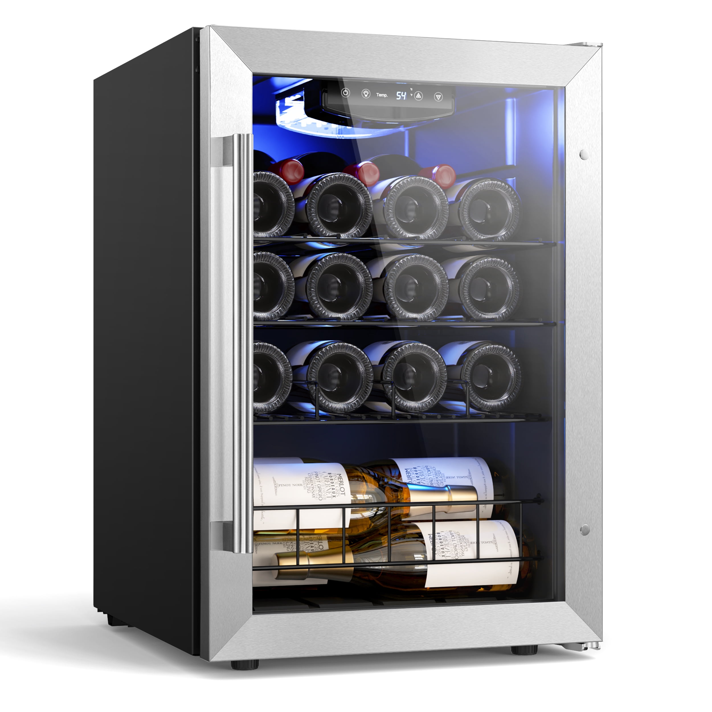 Yeego Wine Cooler, 20 Bottle Freestanding Wine Refrigerator - Walmart.com