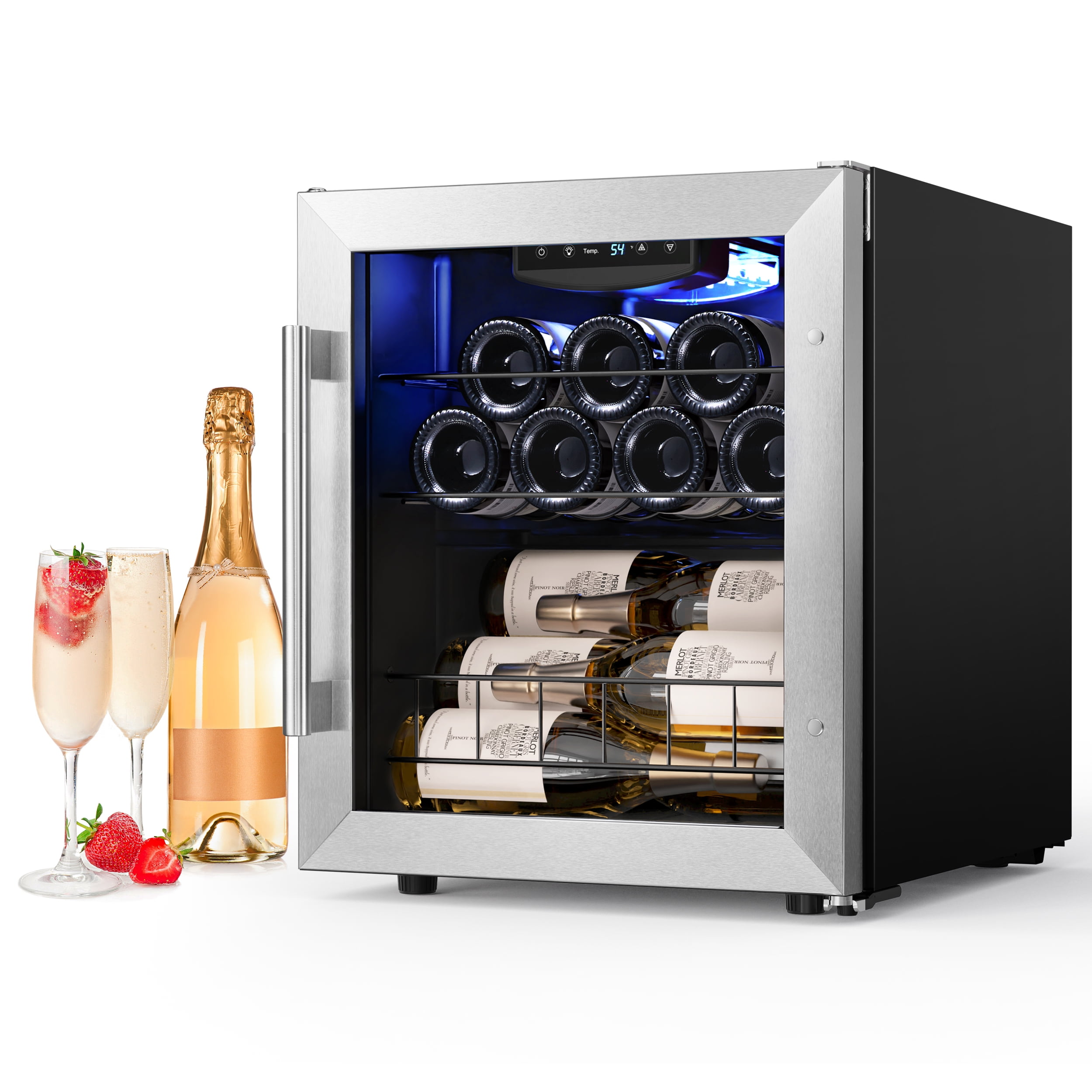 Yeego Wine Cooler Refrigerator, Mini Wine Fridge Freestanding for Home ...
