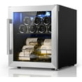 Yeego Wine Fridge, 12 Bottle Small Wine Cooler 38-65℉ Free Standing ...