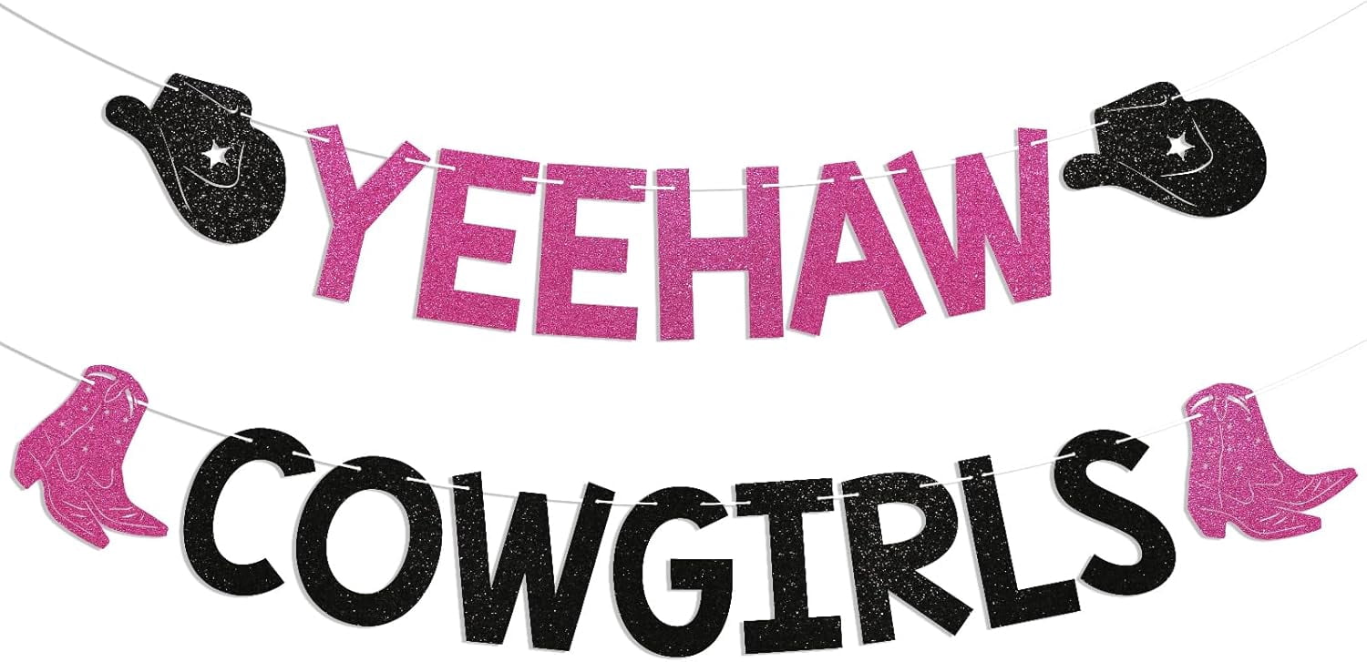 Yeehaw Cowgirls Banner - Western Cowgirl Birthday Party Banner ...